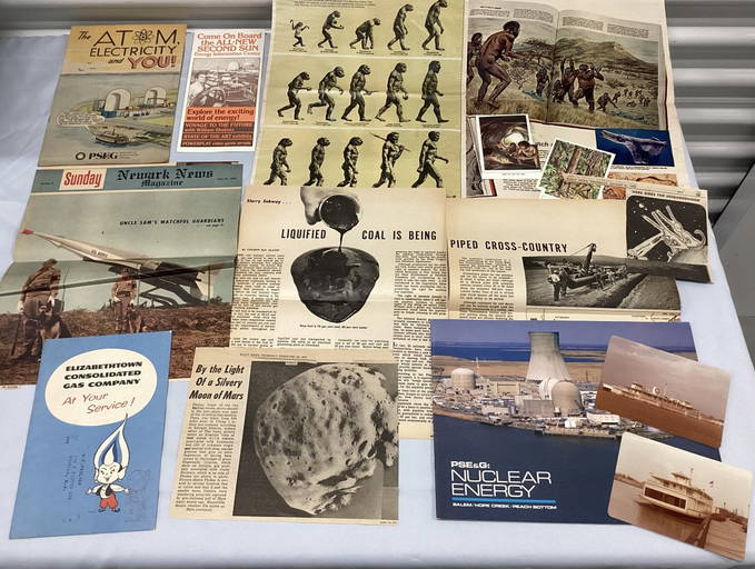 Box Of Vintage Brochures & Newspaper Clippings On Energy, Space, Science