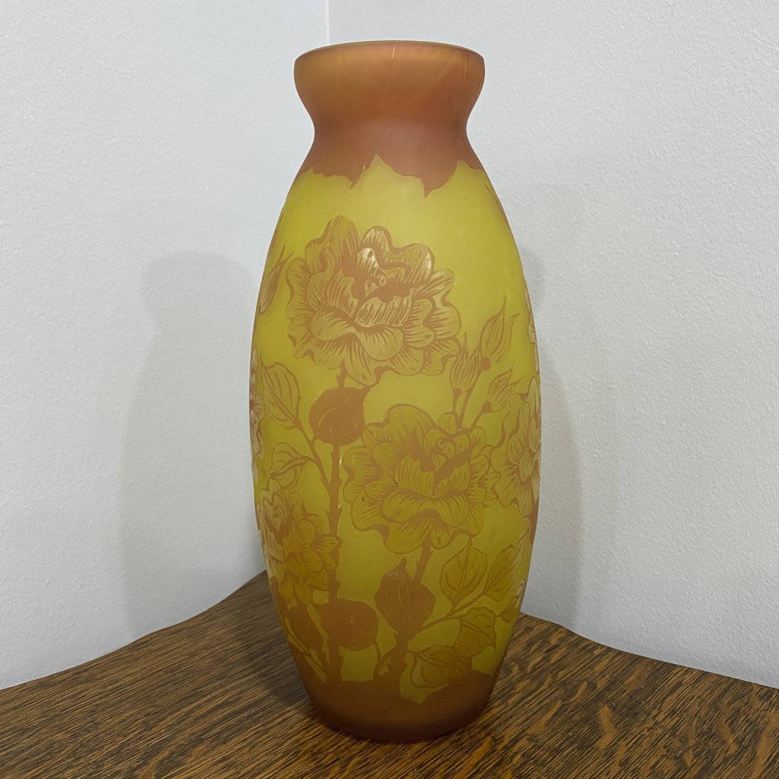 Reproduction Galle Glass Vase 2 Auction