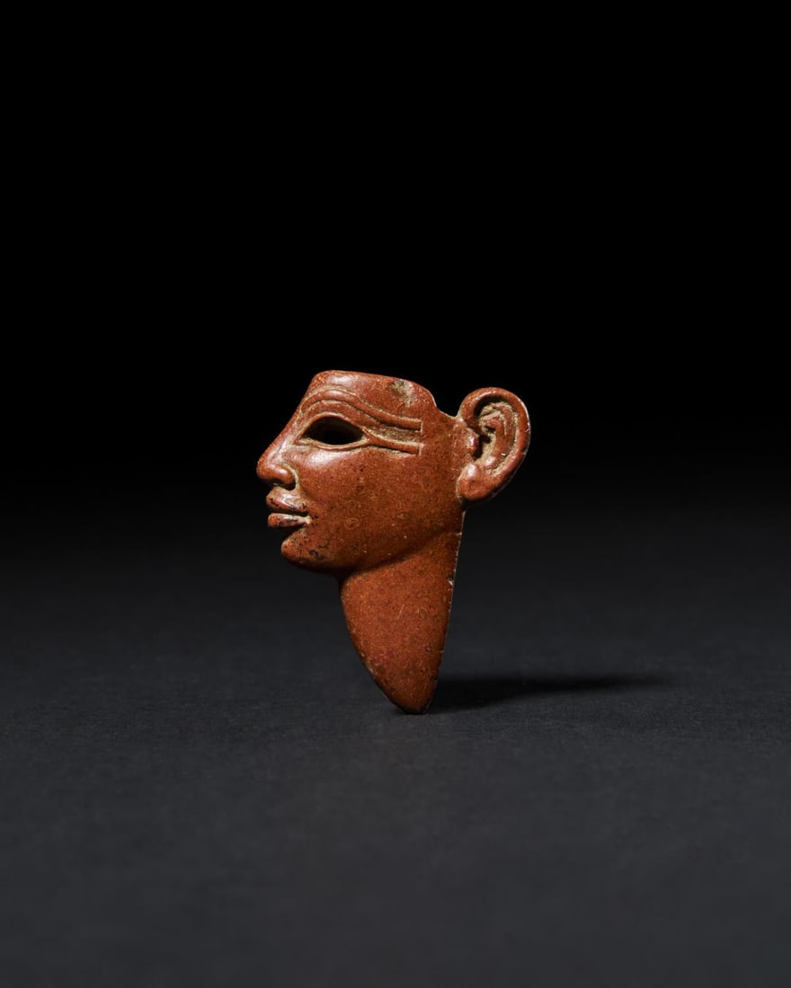 An Egyptian Red Jasper Face Inlay Of Akhenaten New Kingdom, Amarna ...