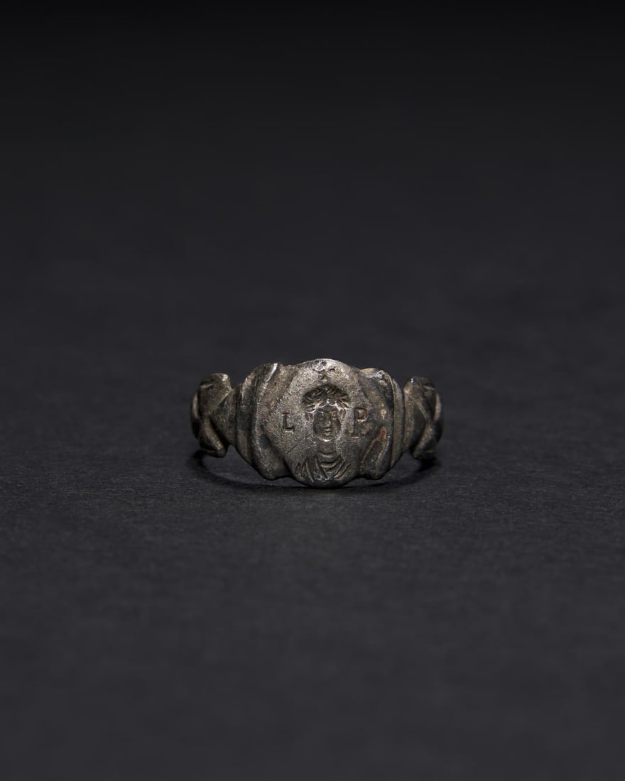 A Byzantine Silver Inscribed Ring Depicting Christ, Circa 5th-7th ...