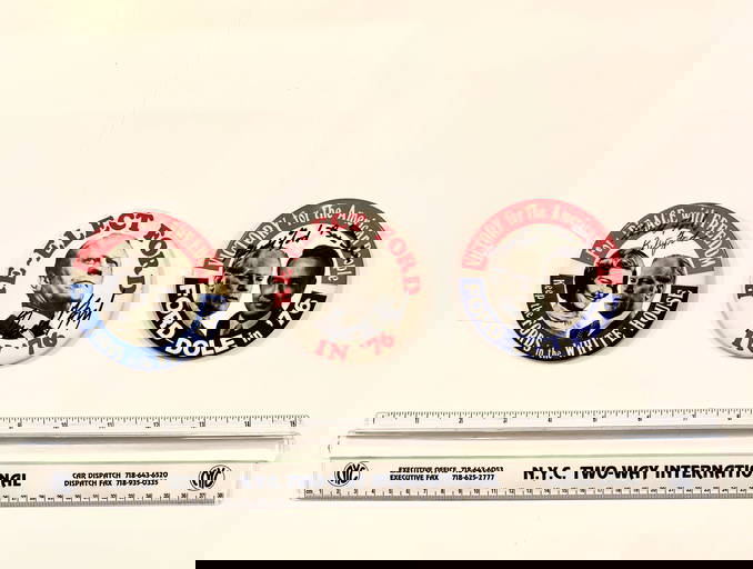 Gerald Ford Signed Presidential Campaign Buttons