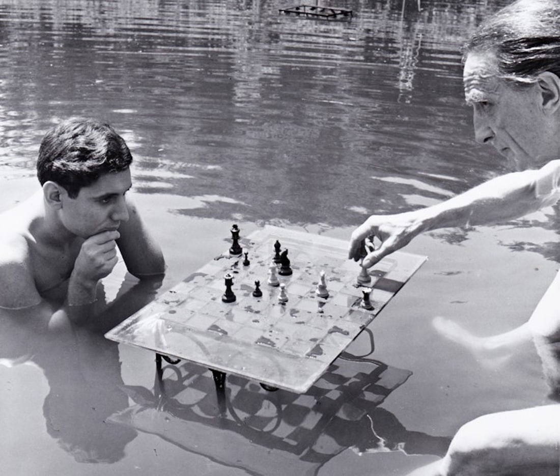 Vintage Photos Of Milhaud & Chess Champ Larry Evans In Richter’s Film ...