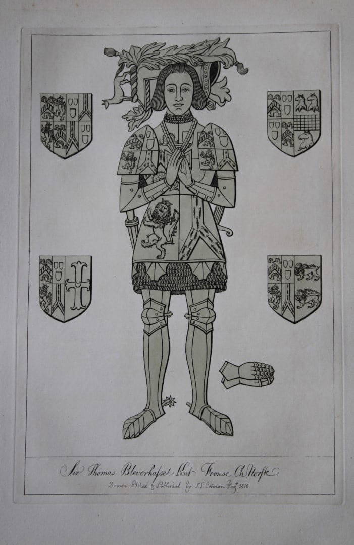 2 Sepulchral Brasses By Js Cotman 1819 Auction