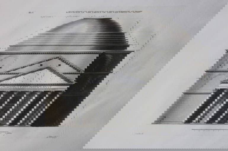 Front Elevation Of The Pantheon By Desgodetz 1771