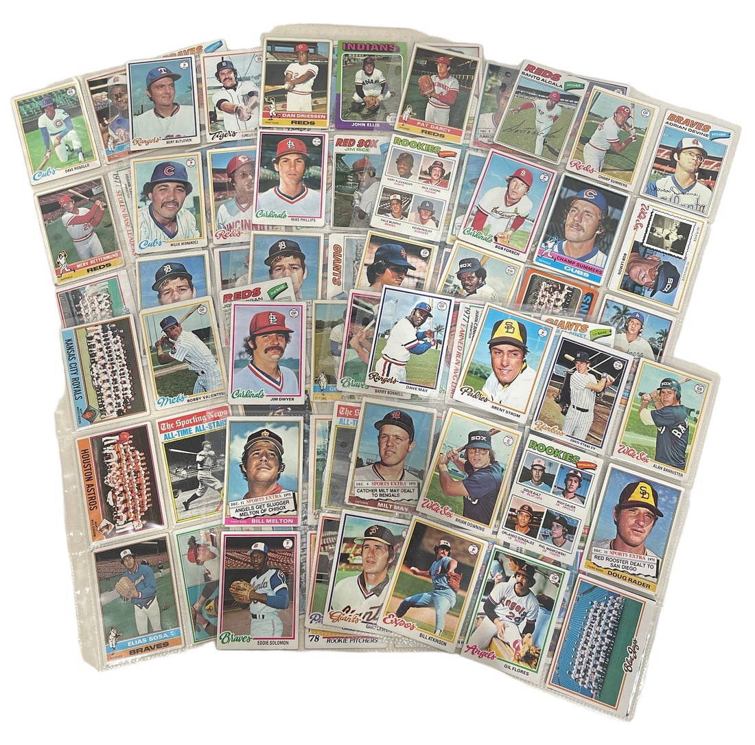 Vintage Baseball Trading Card Collection Auction