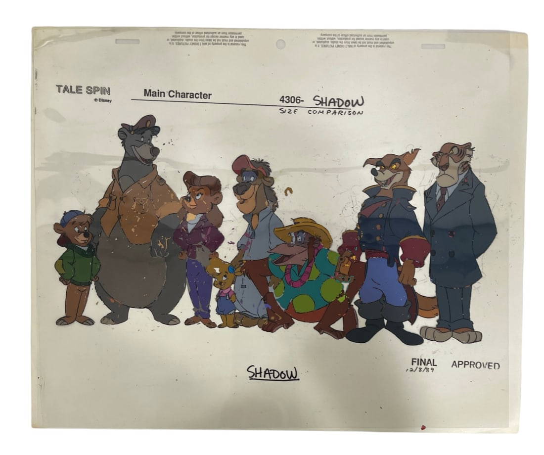 Hand-painted Animation Cel | Walt Disneys Tale Spin | No Coa Auction