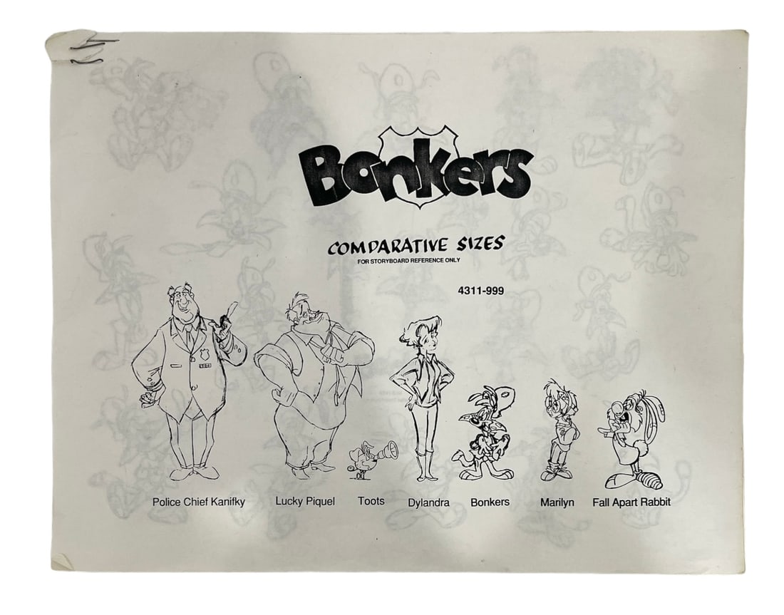 Character Concept Art Collection For Bonkers | Prints Auction