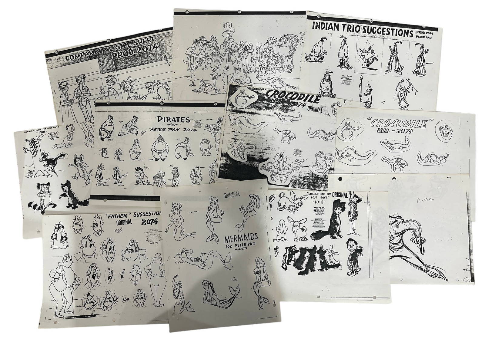 Walt Disneys Peter Pan Model Sheets | Prints Auction