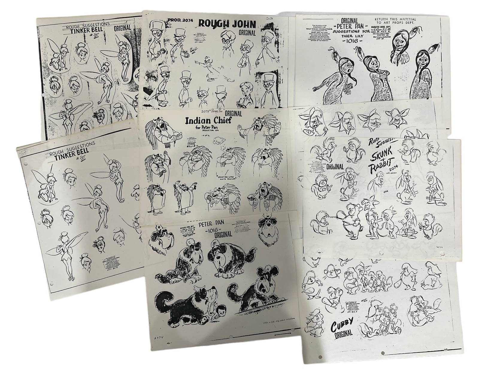 Walt Disneys Peter Pan Model Sheets | Prints Auction