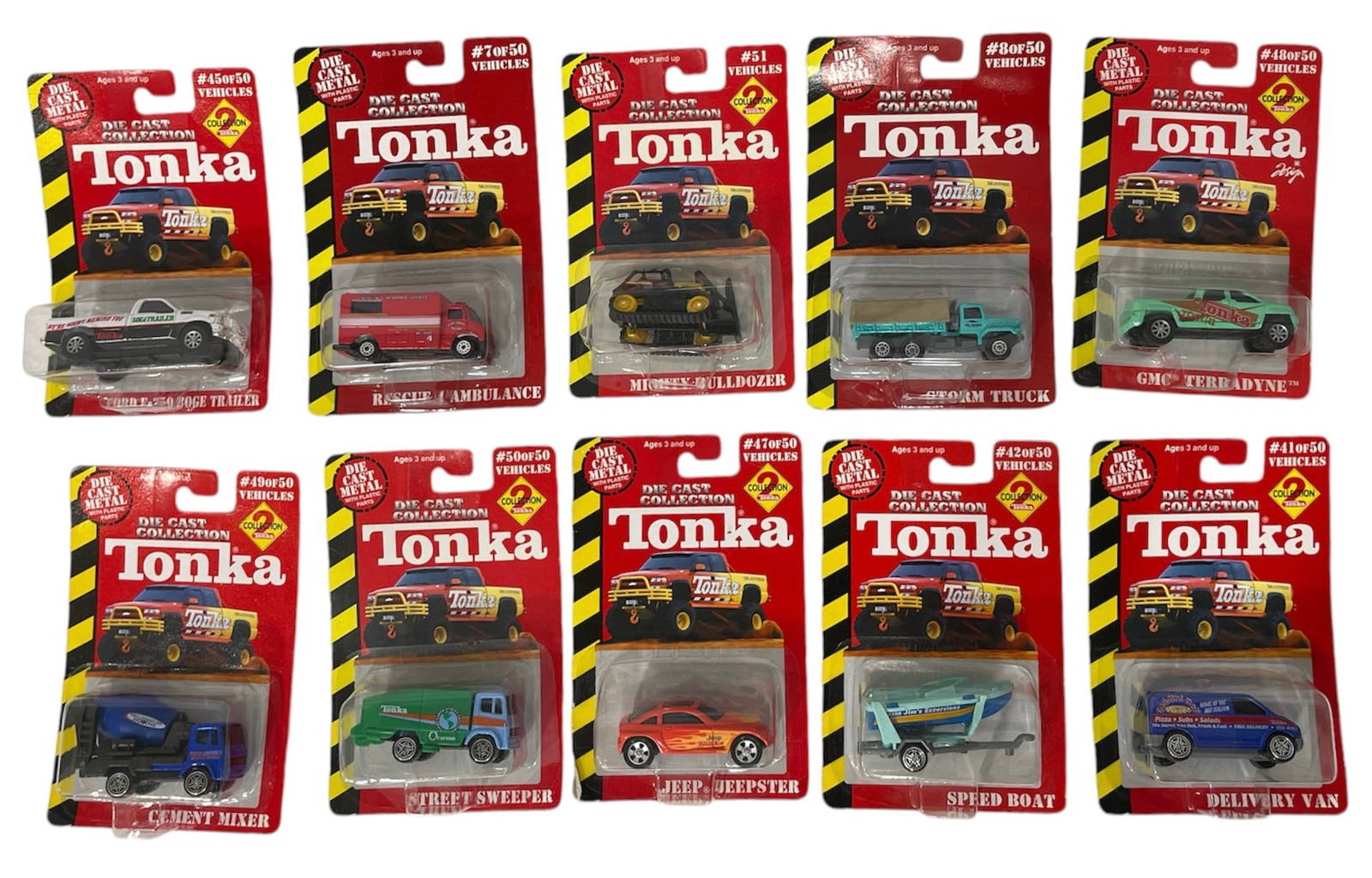 Lot Of 10 | Tonka Toy Car Collection Auction