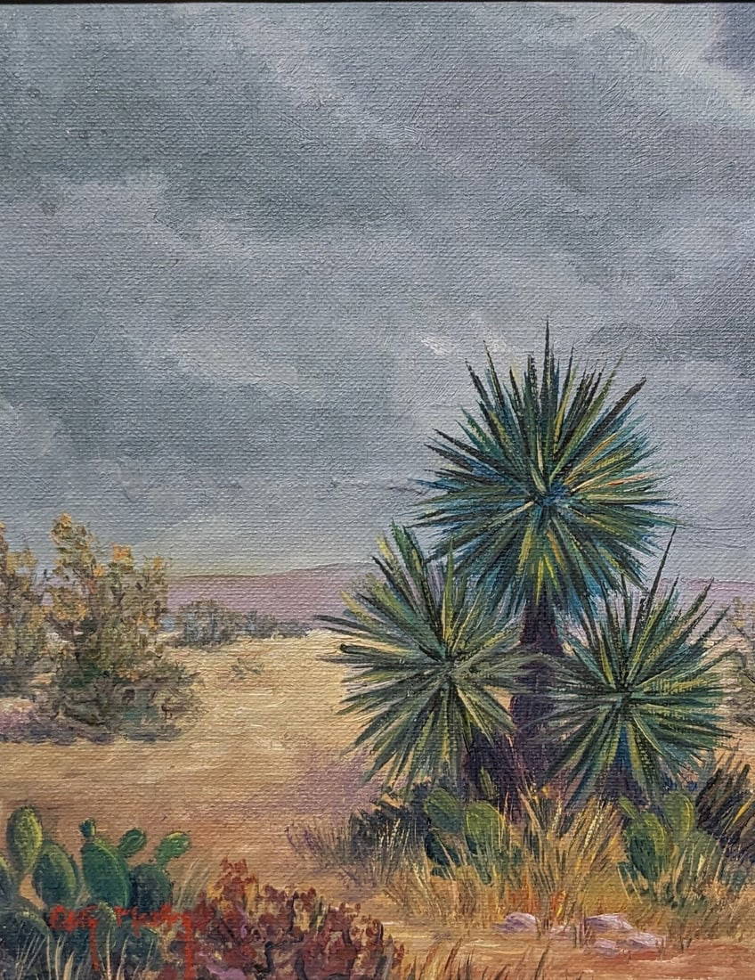 Edith Maskey, Oil On Board "yucca" Auction