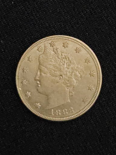 1883 Us Liberty Nickel Au No Cents