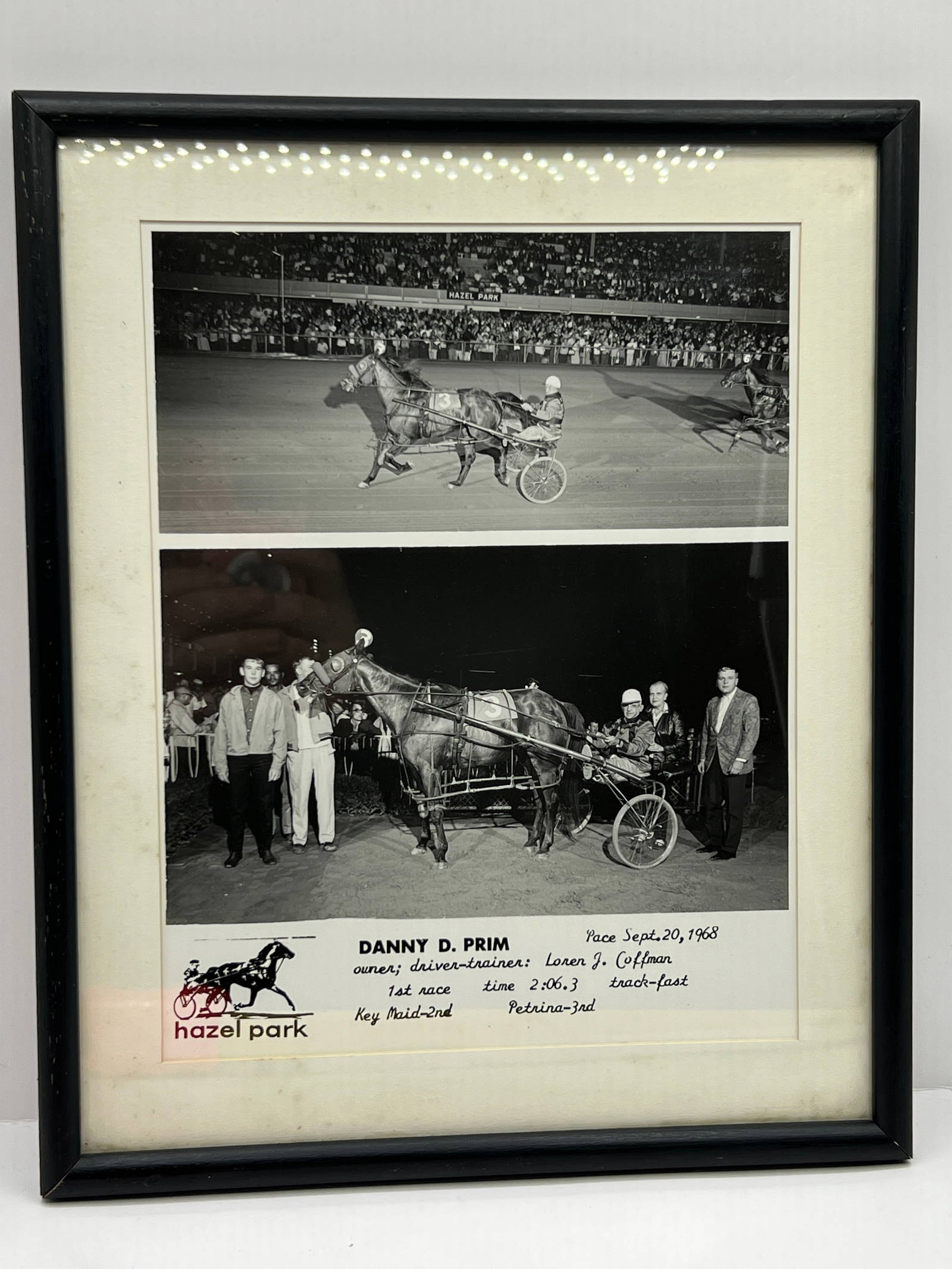 1968 Hazel Park Racetrack 1st Race Framed Commemorative Photos - Jun 11 ...