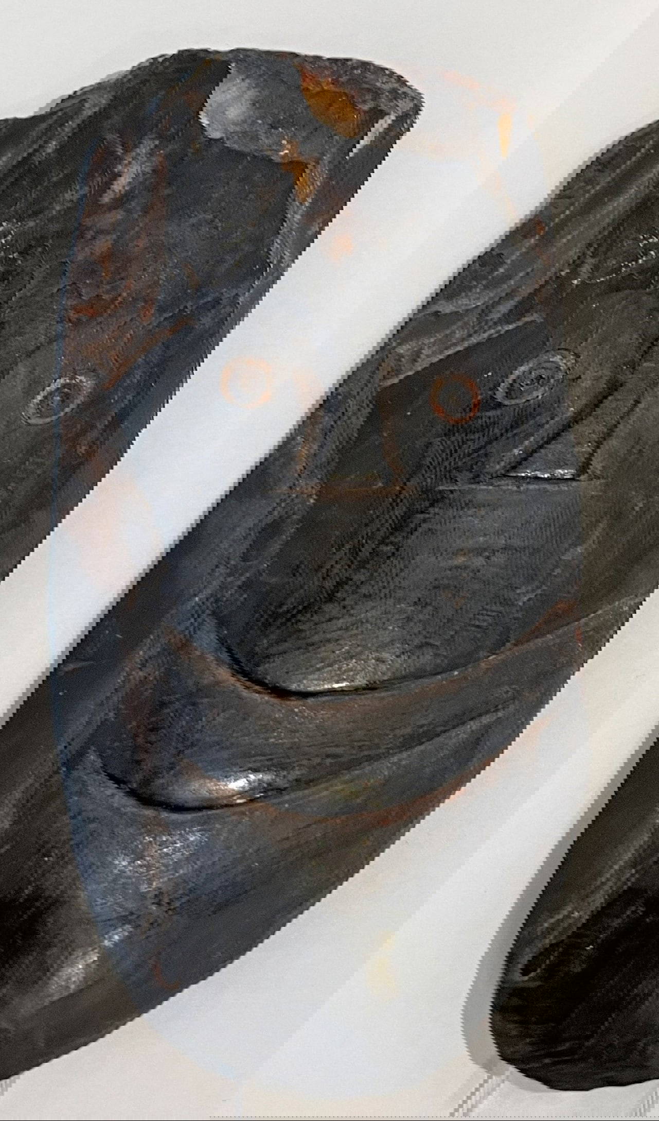 Ancient African Carved Ivory Face. Many Centuries Old. 5 ½” X 2 ¾”. Auction