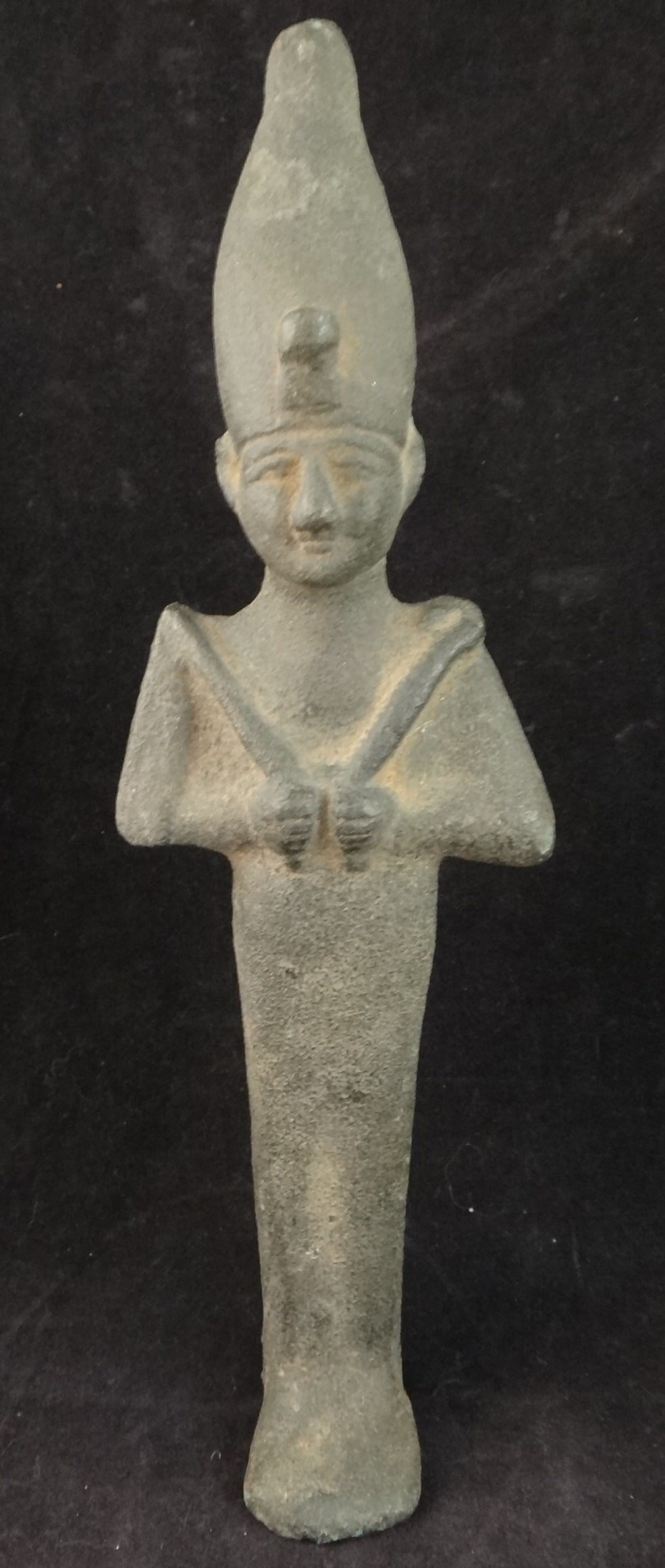 Ancient Egyptian Bronze Osiris W/typical Atef Crown (w/uraeus), 10 5/8 ...