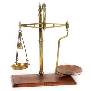 Antique English Scale W/ Lion, Herbert & Sons