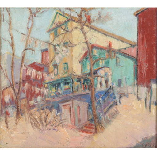 Ernest David Roth, New York (1879 1964), The Yellow House, Oil On Board ...