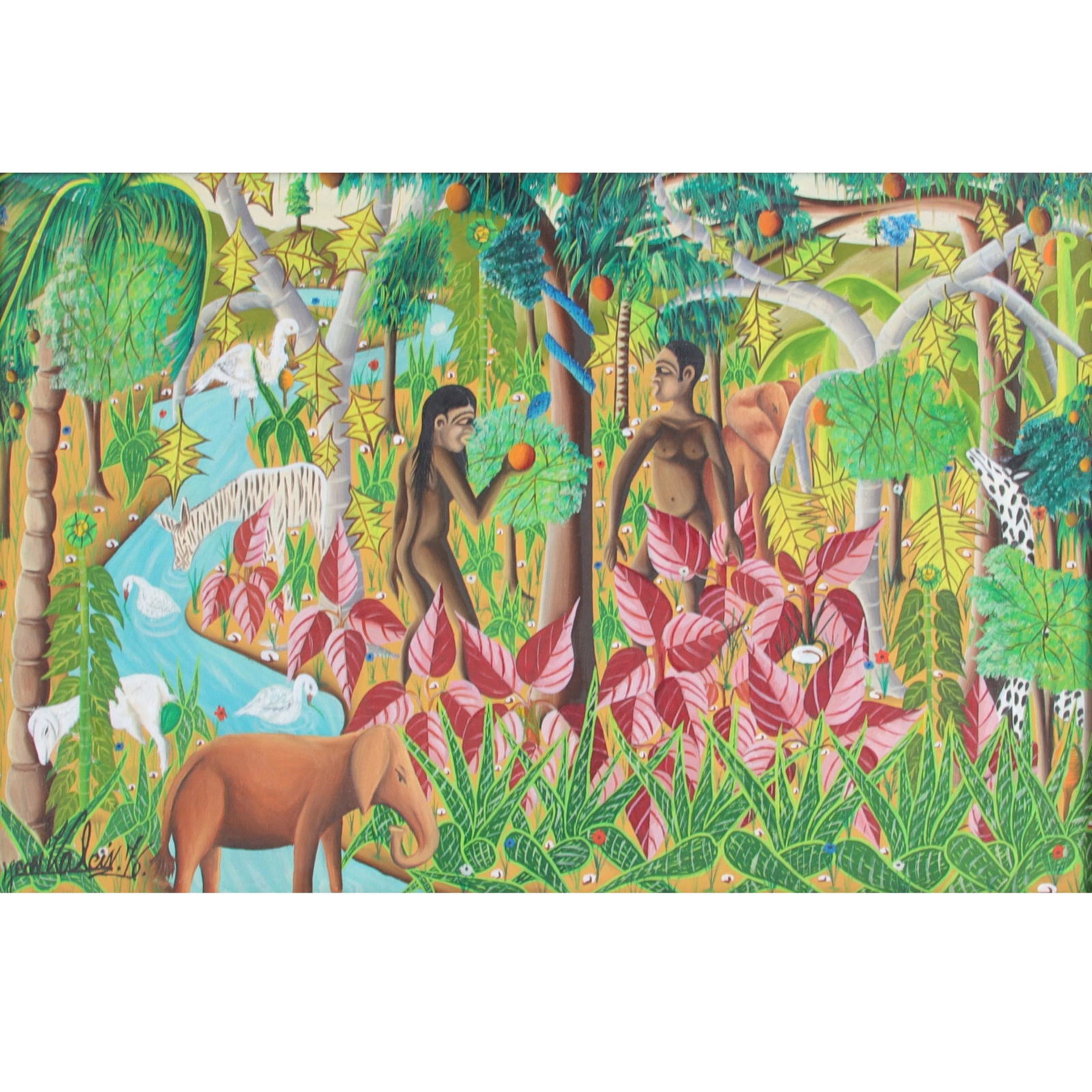 Gerard? Valcin, Haitian (20th / 21st century), The Temptation of Adam ...