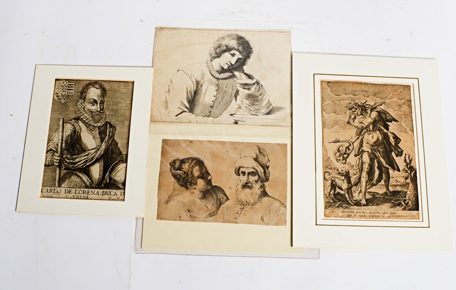 Lot Of Four Old-master Etchings From The 16th And 17th Centuries 12" X 9" Largest Auction
