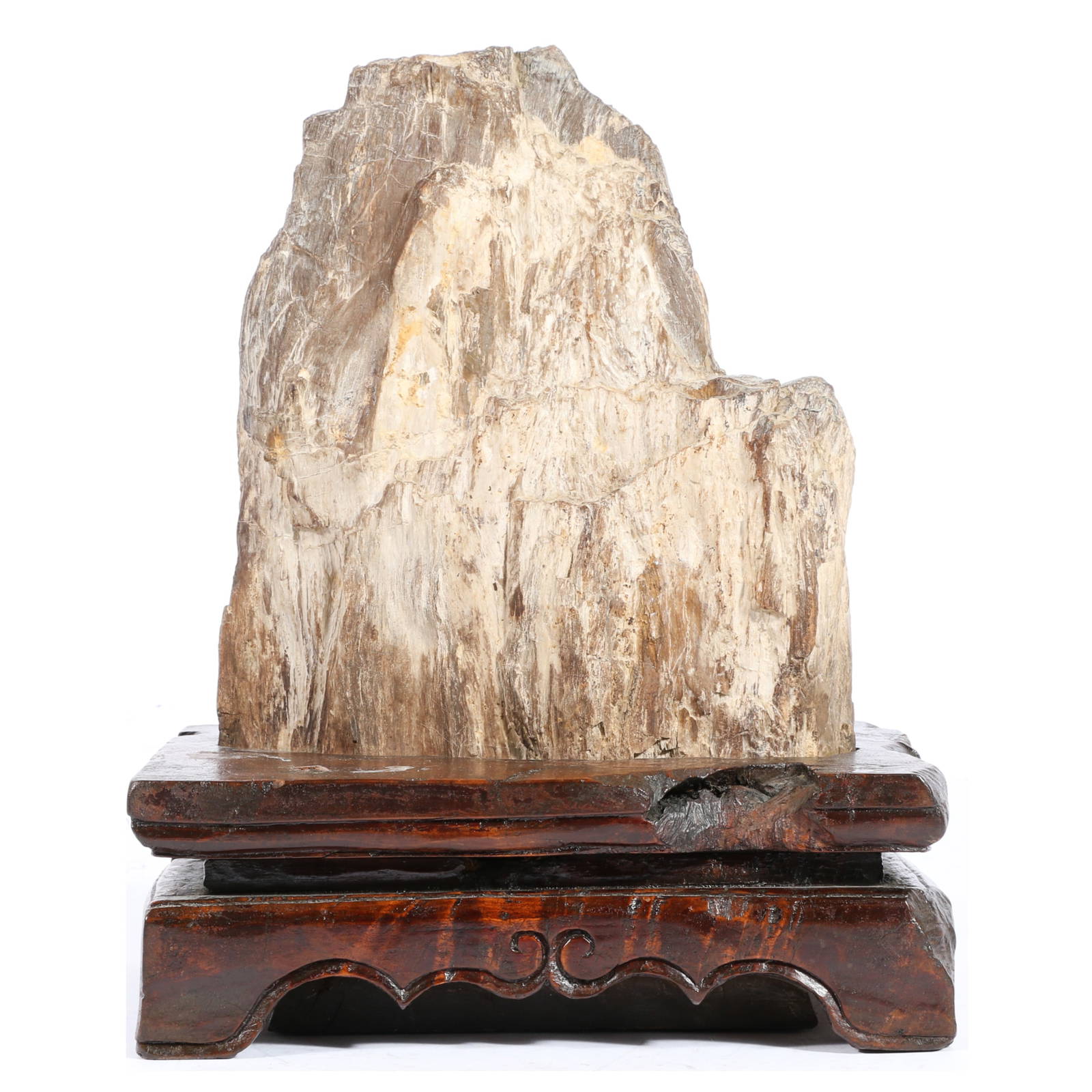 Large Natural Petrified Wood Scholar's Rock Viewing Stone Specimen. 15 ...