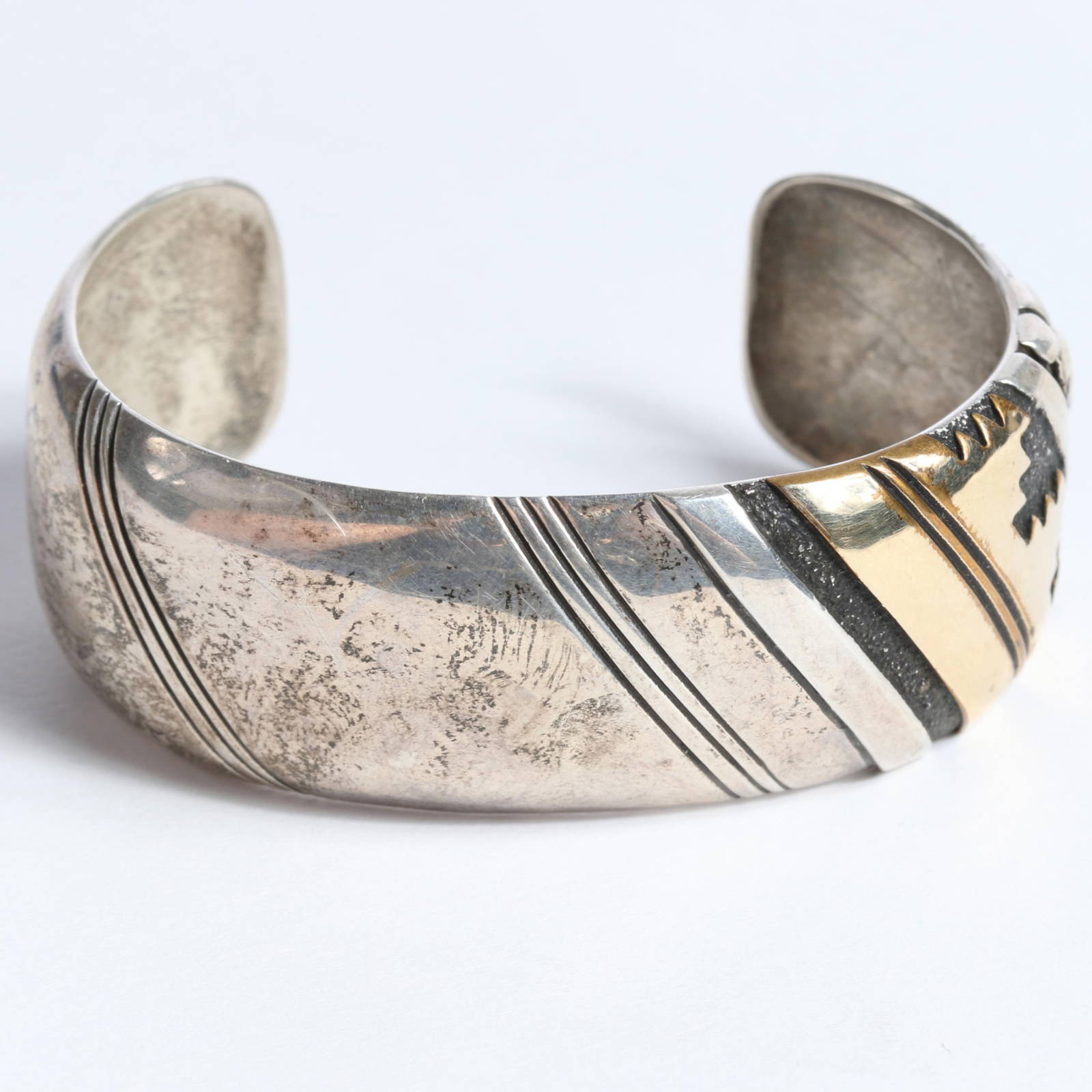 Thomas "tommy" Singer Native American Navajo Two Tone Sterling Silver ...