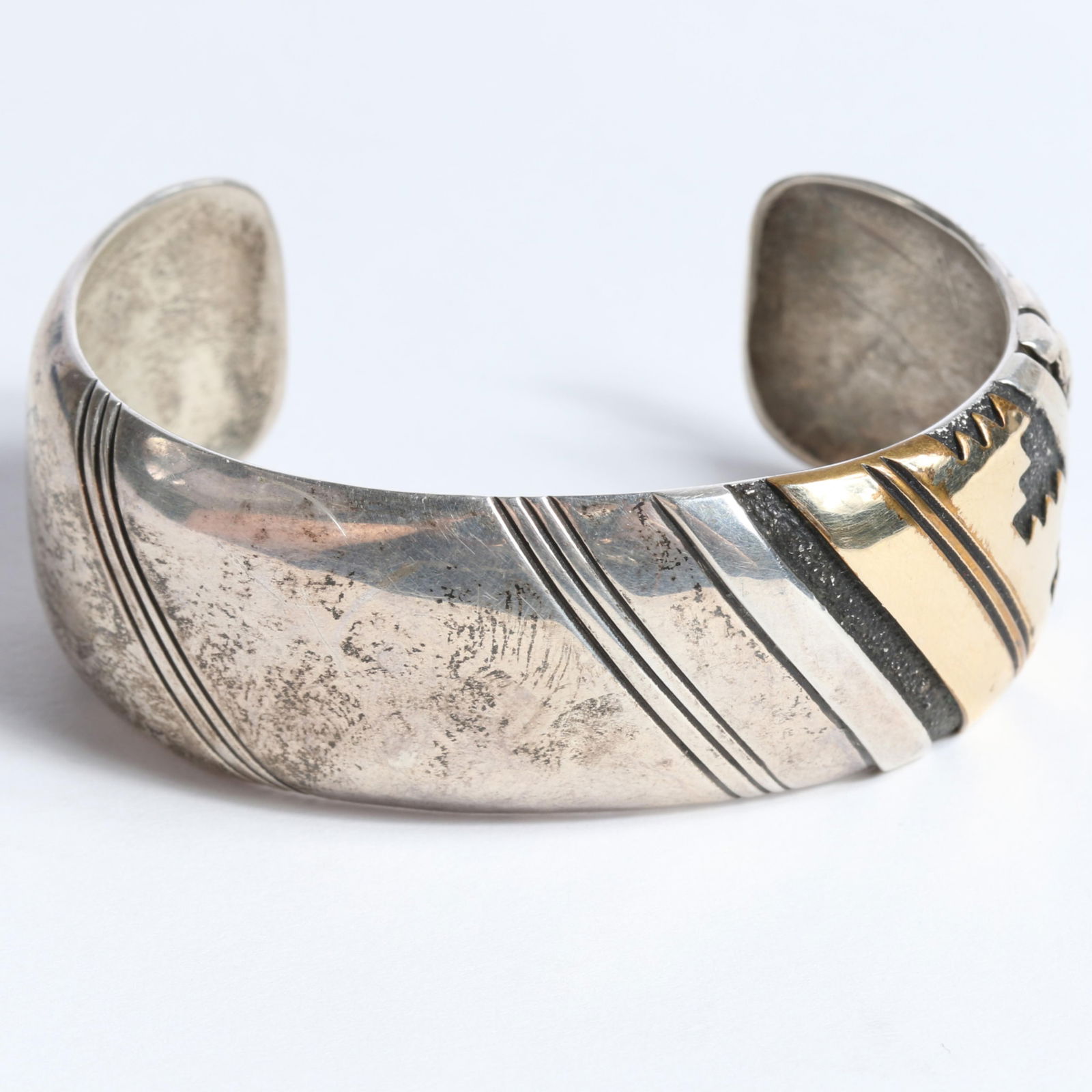 Thomas "tommy" Singer Native American Navajo Two Tone Sterling Silver ...