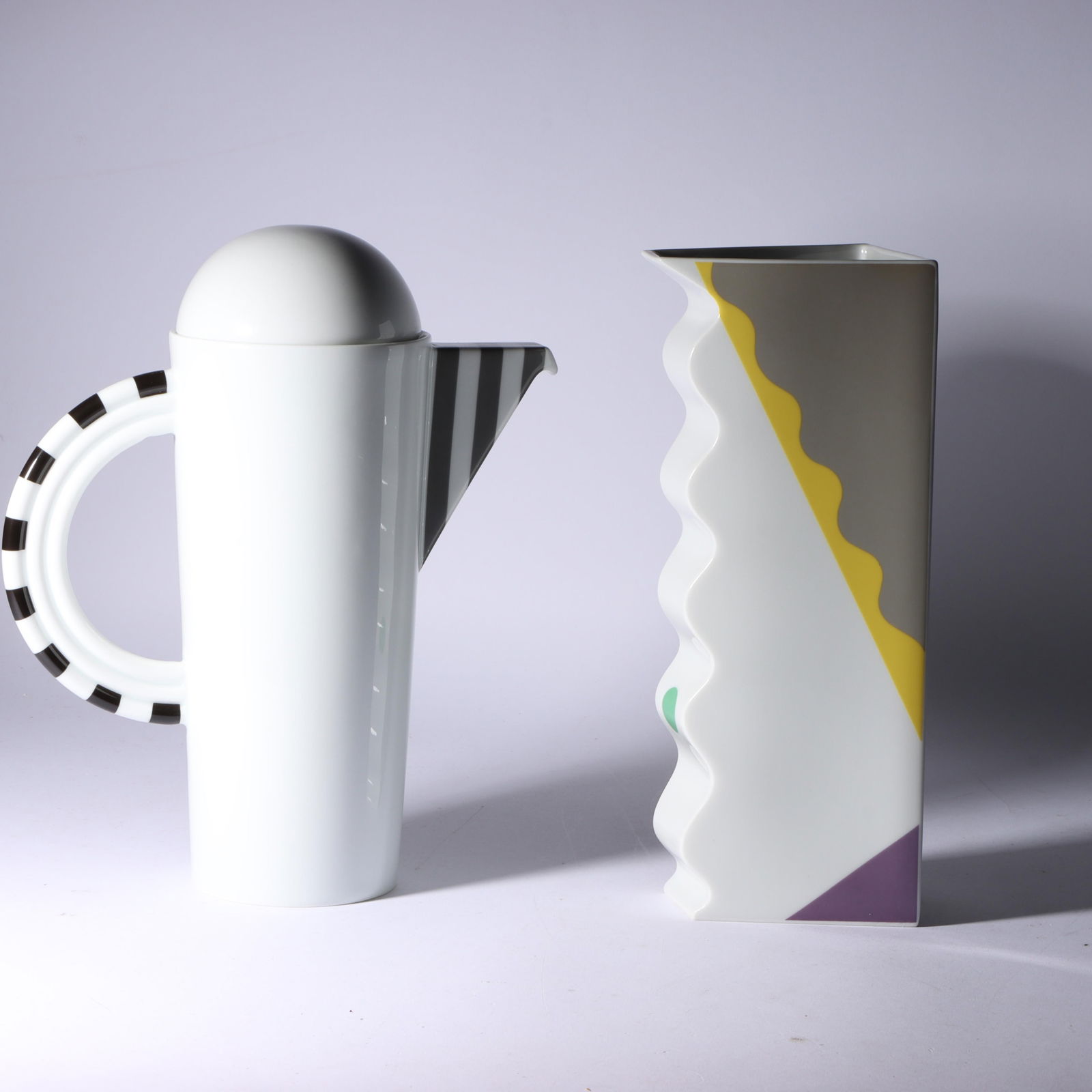 Two 1980s Ceramic Vessels: Thomas Atelier Collection Porcelain Vase ...
