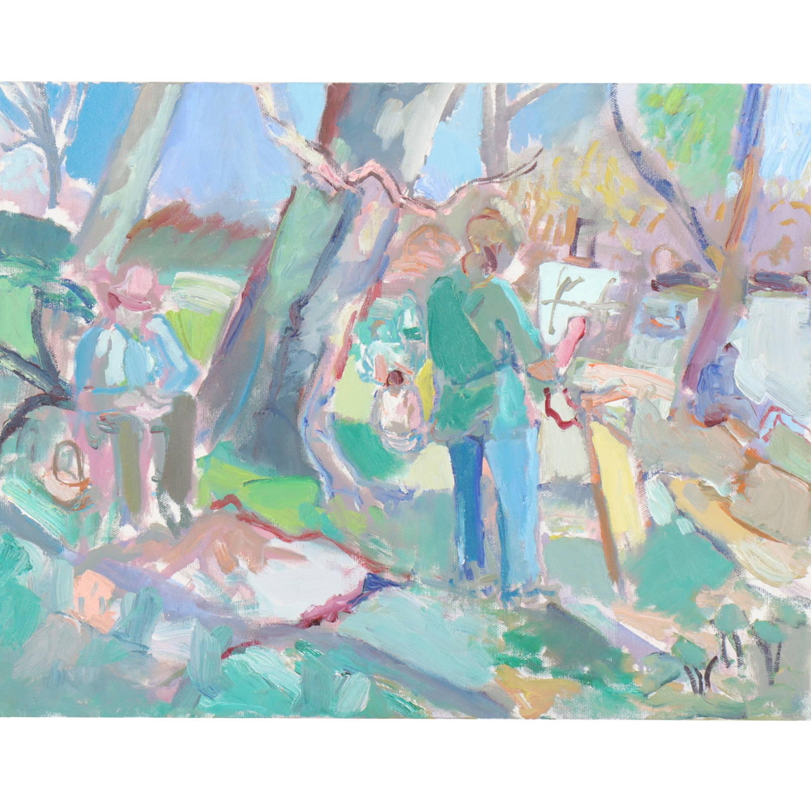 George Mccullough, Indiana (1937 - 2005), Plein Air Painting By The ...