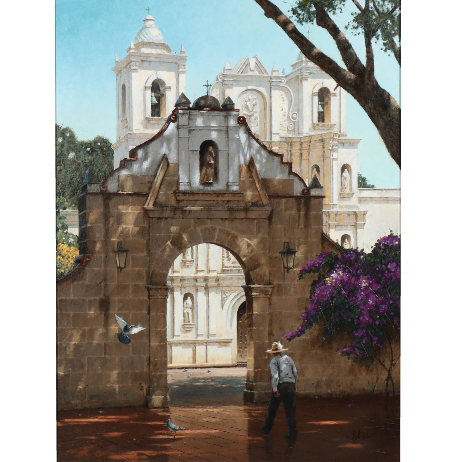 George Hallmark, Texas (b. 1949), Heaven's Gate, Oil On Canvas, 47 1/2 ...