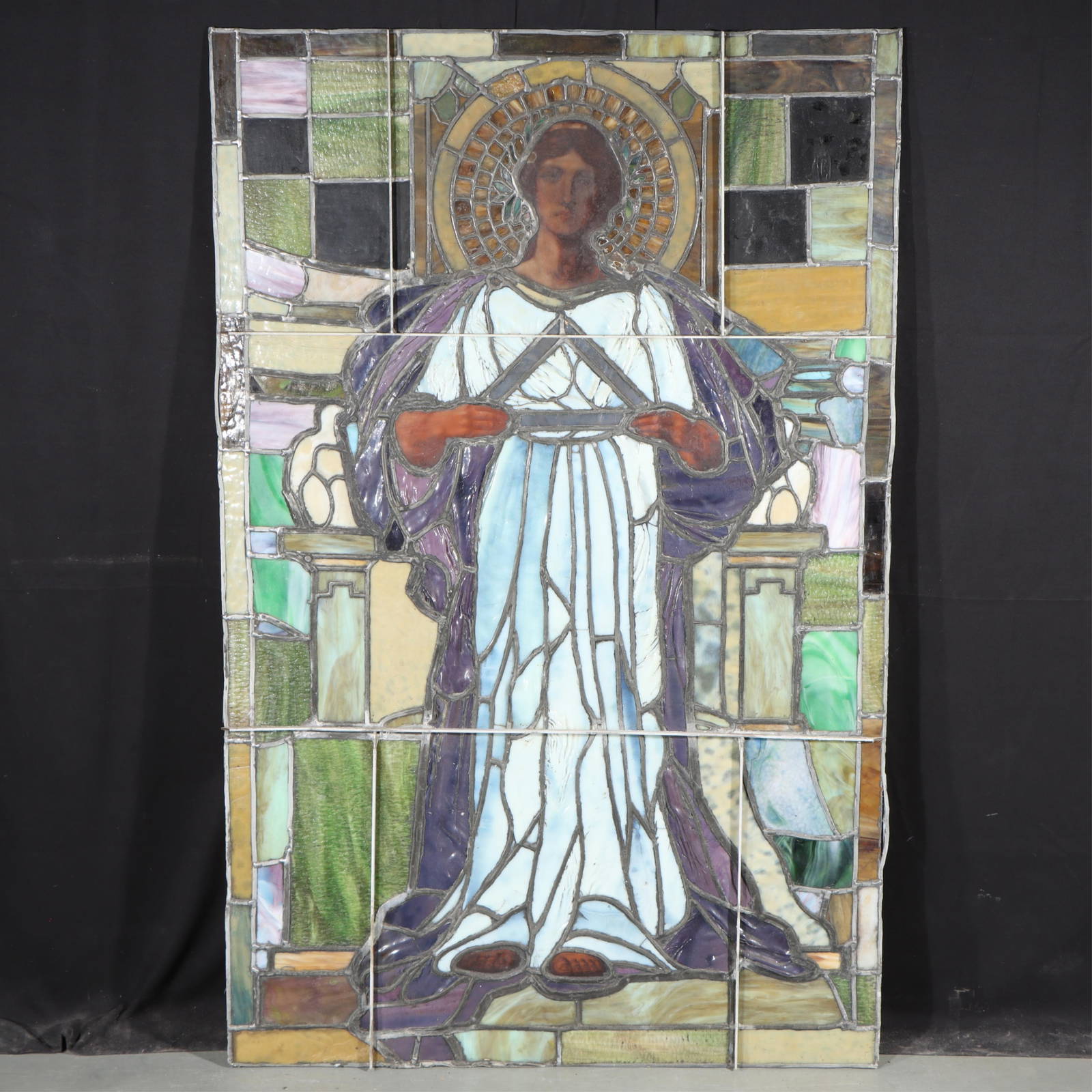Masonic Scottish Rite Stained Glass Window Featuring A Saint / Icon ...