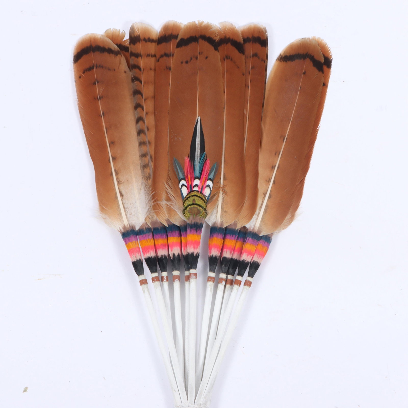 Native American Ceremonial Fan 26"h X 9 1/2"w Auction