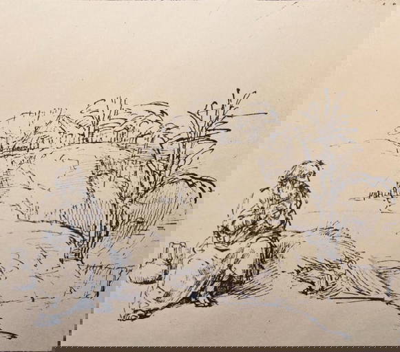 Rembrandt Van Rijn, Elijah By The Brook Cherith, Limited Edition Collotype