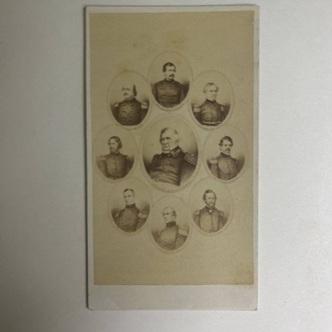 Civil War General Cdv / Tip In Famous Generals Auction