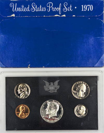 1970 Us Mint Proof Set W/ Silver Kennedy
