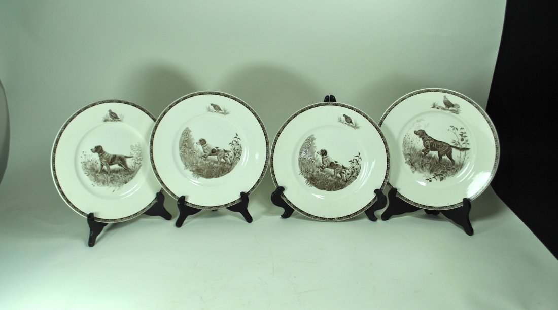 Set of 4 Wedgwood 'The American Sporting Dog Plates'
