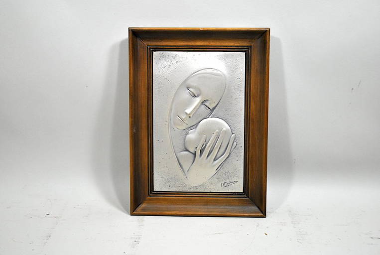 Signed Ottaviani Italian Sterling Relief Plaque