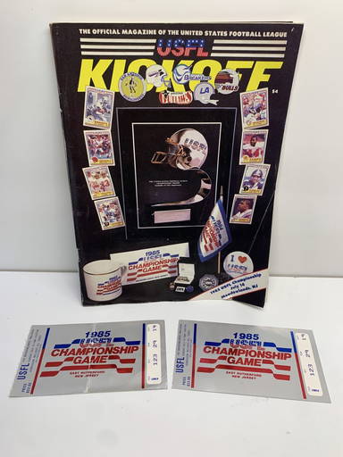 1985 Usfl Championship Program And Ticket Stubs, United States Football ...