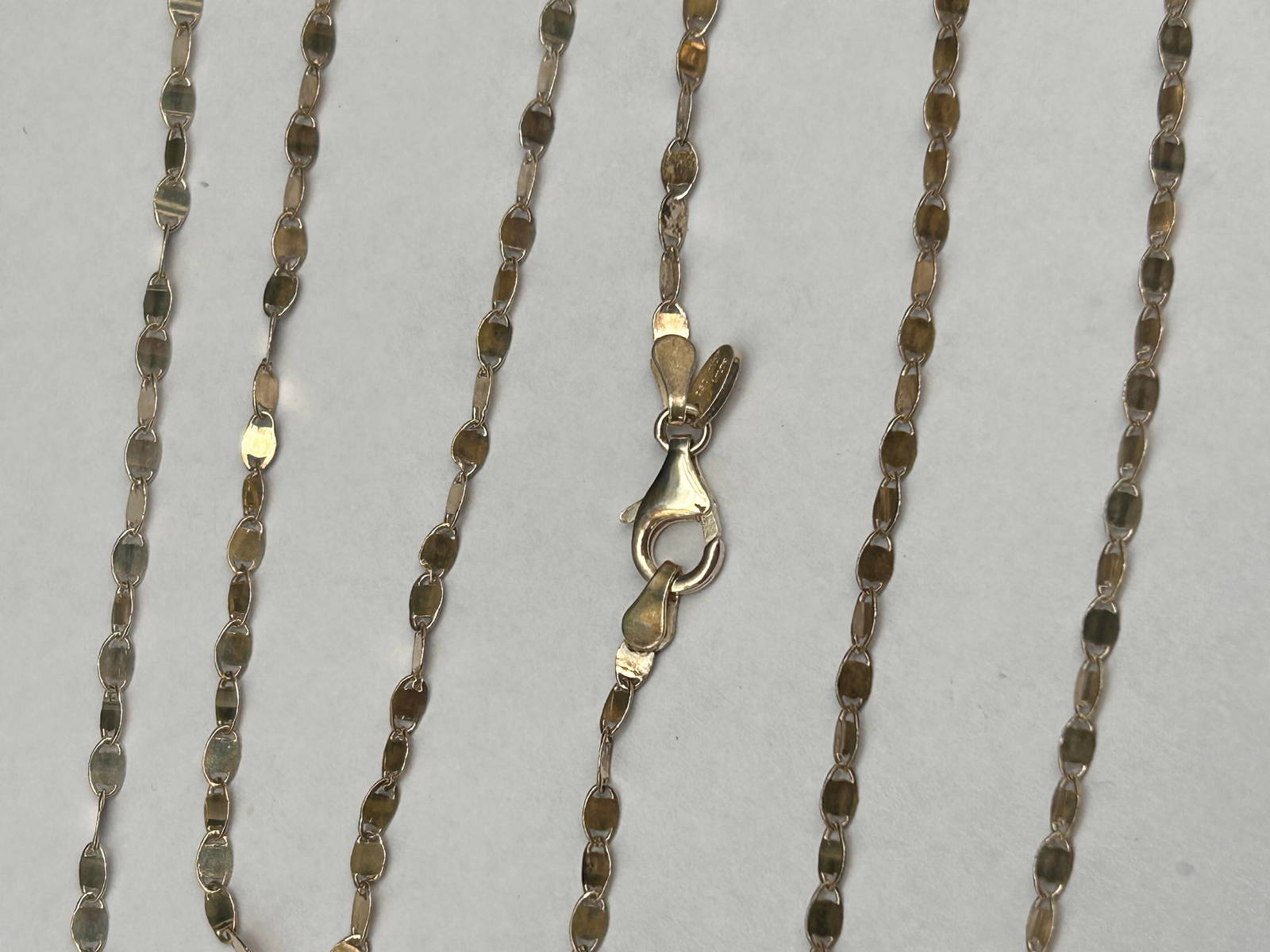 Long Necklace, 58-inch 950 Silver Mirror Link Chain, Milor Italy - May ...