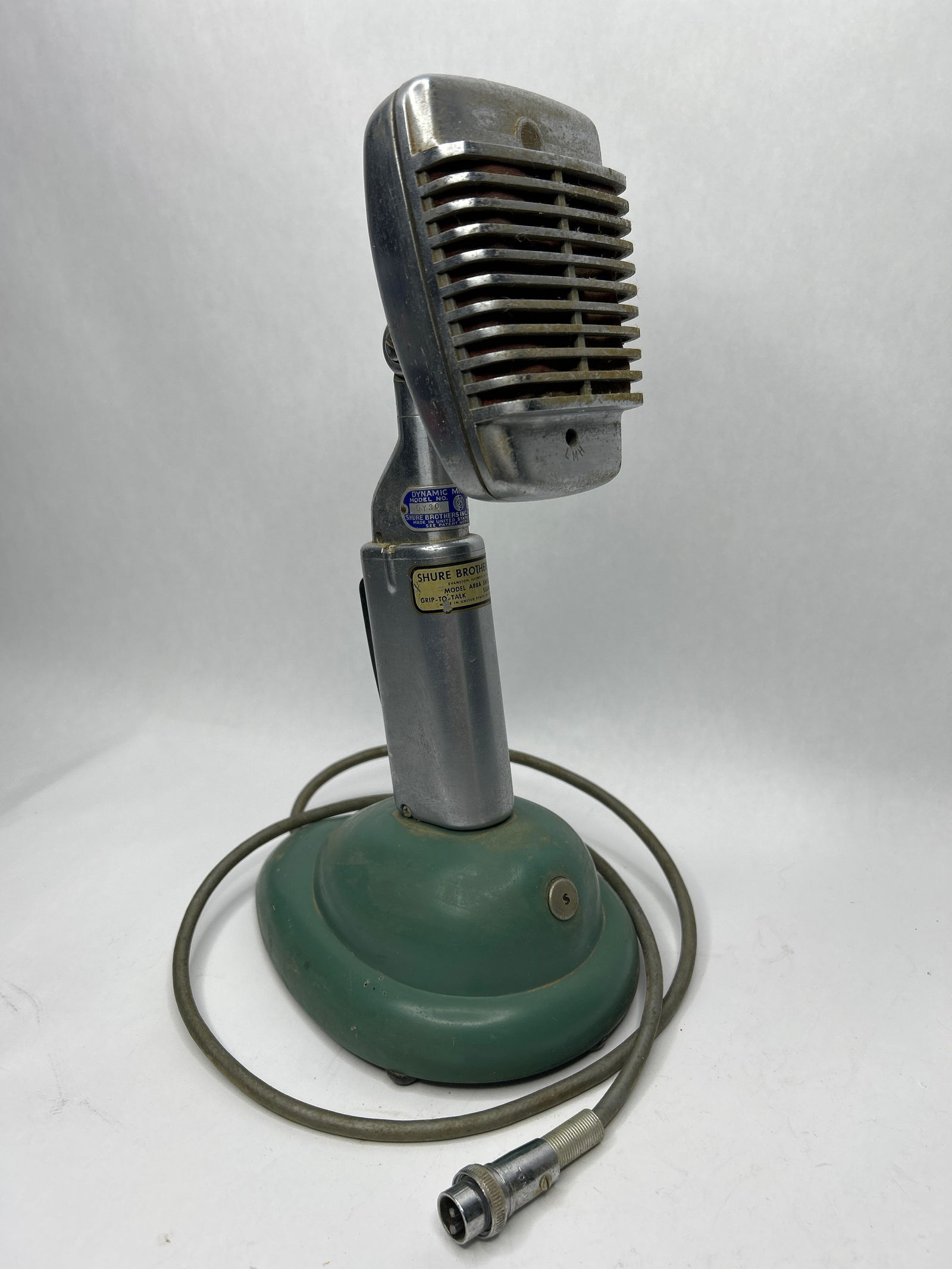 1940s-50s Shure Brothers Dynamic Desktop Microphone, Model Dy30, With ...