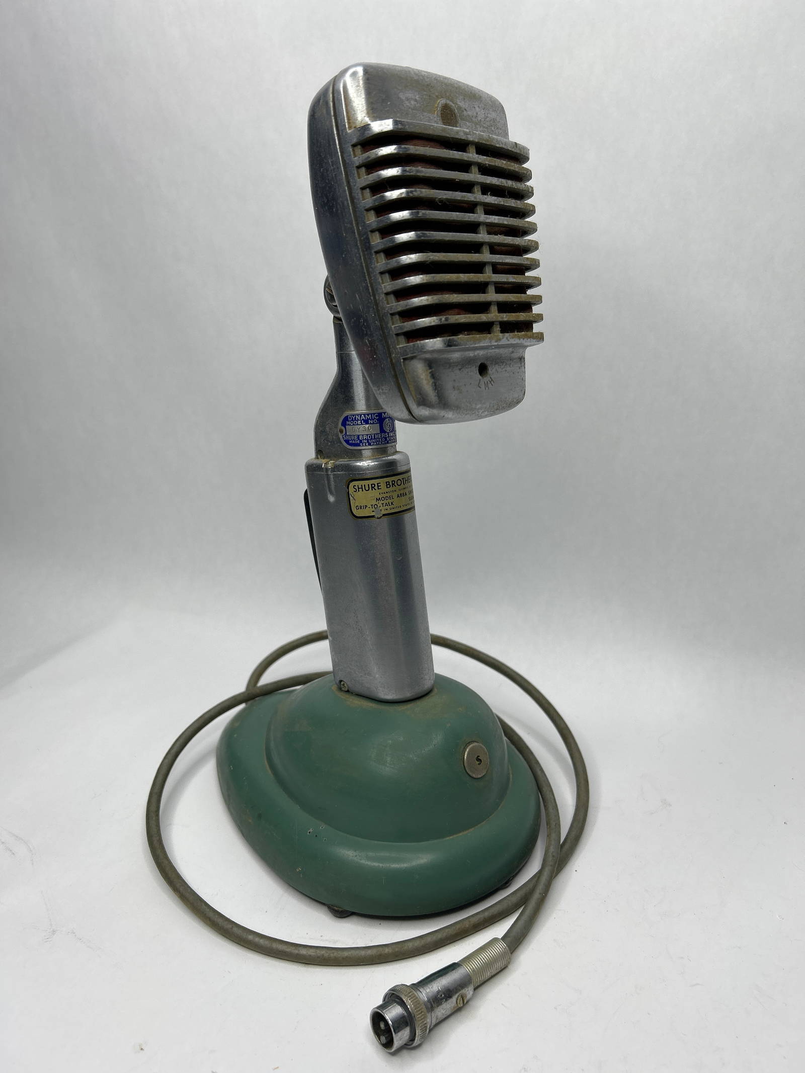 1940s-50s Shure Brothers Dynamic Desktop Microphone, Model Dy30, With ...