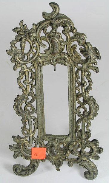 29: ANTIQUE ORNATE METAL PICTURE FRAME