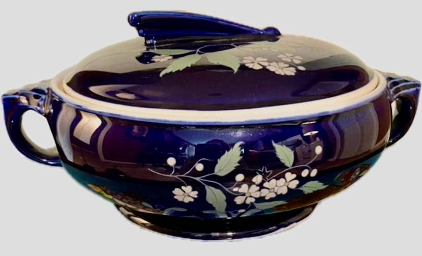 Vintage Hall Cobalt Blue Casserole Dish