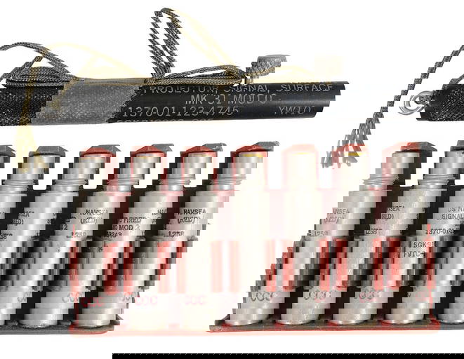 Us Navy Pen Flare Signal Kit, Illumination Red Mk79 Mod 2 & Launcher (cwa)