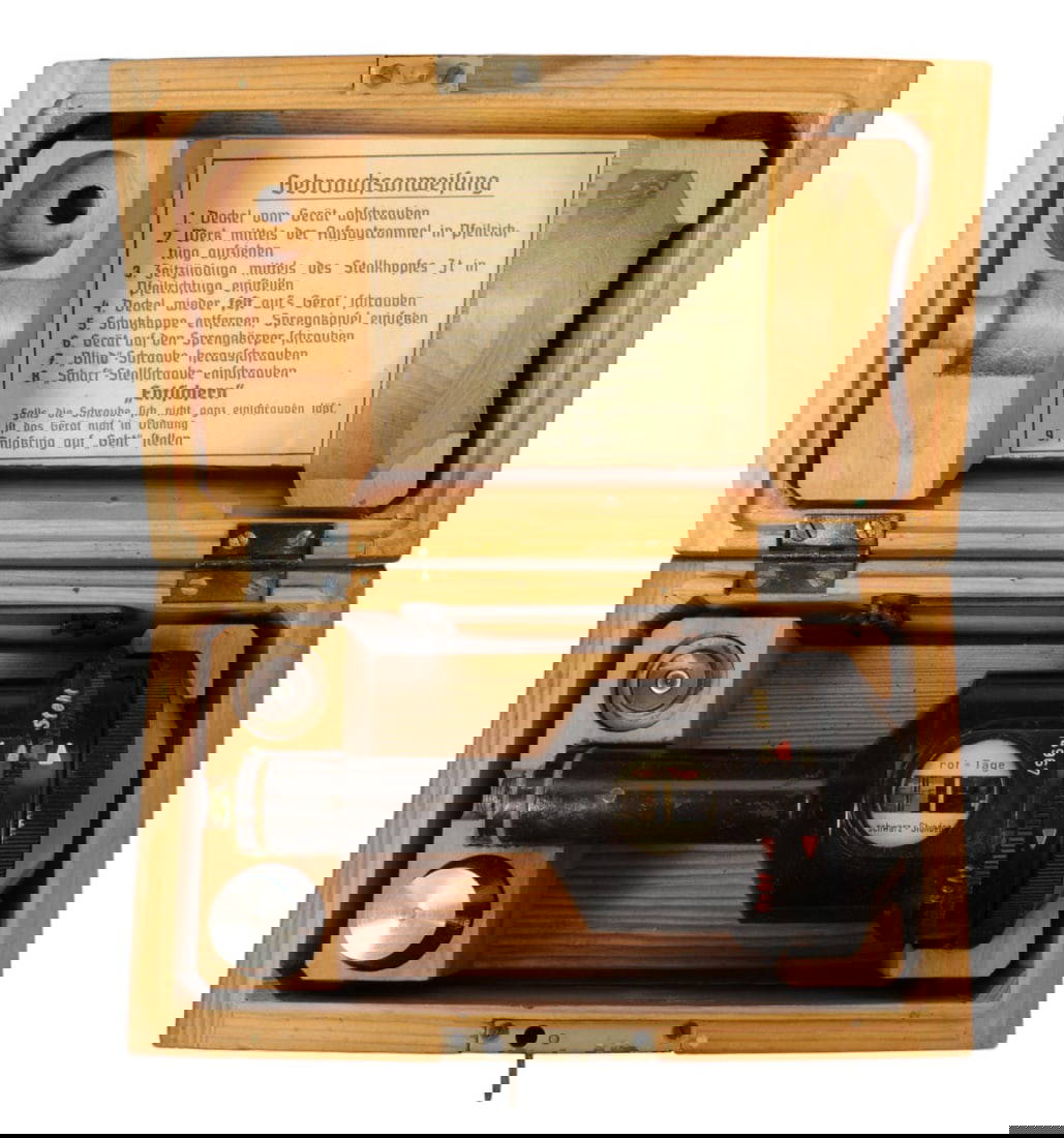 Rare Original German Wwii J-feder 504 Time Delay Fuze In Transit Chest ...