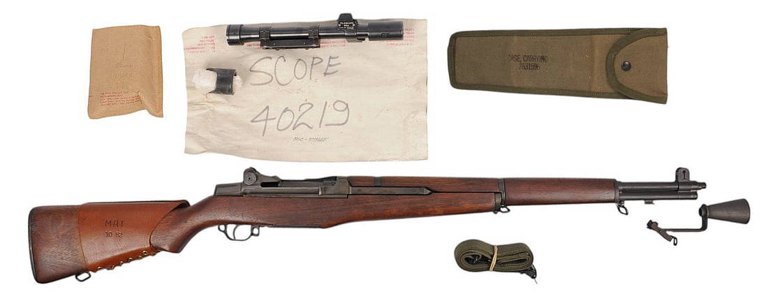 Rare U.s Military M1c Garand Sniper 30-06 Semi-auto Rifle Ffl Required ...