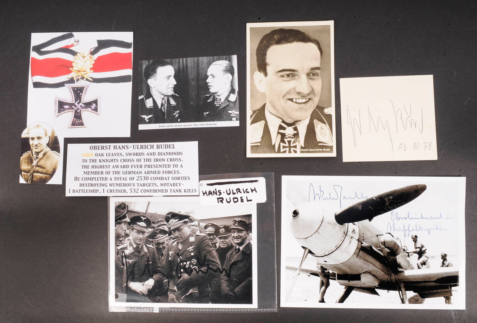 *german Wwii Hans-ulrich Rudel Knights Cross With Gold Oak Leafs ...