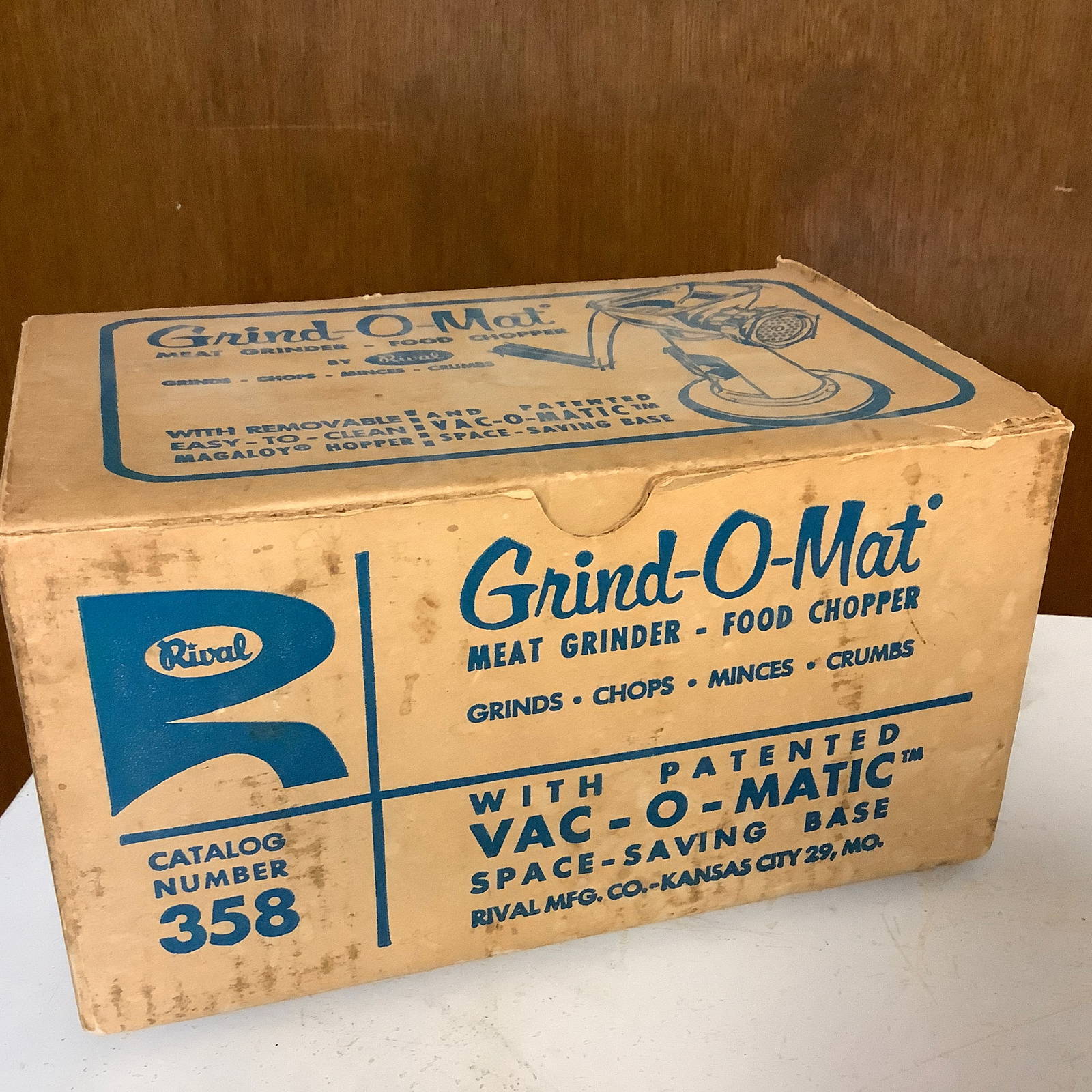 Rival Grind-o-mat Meat Grinder-food Chopper With Patented Vac-o-matic ...