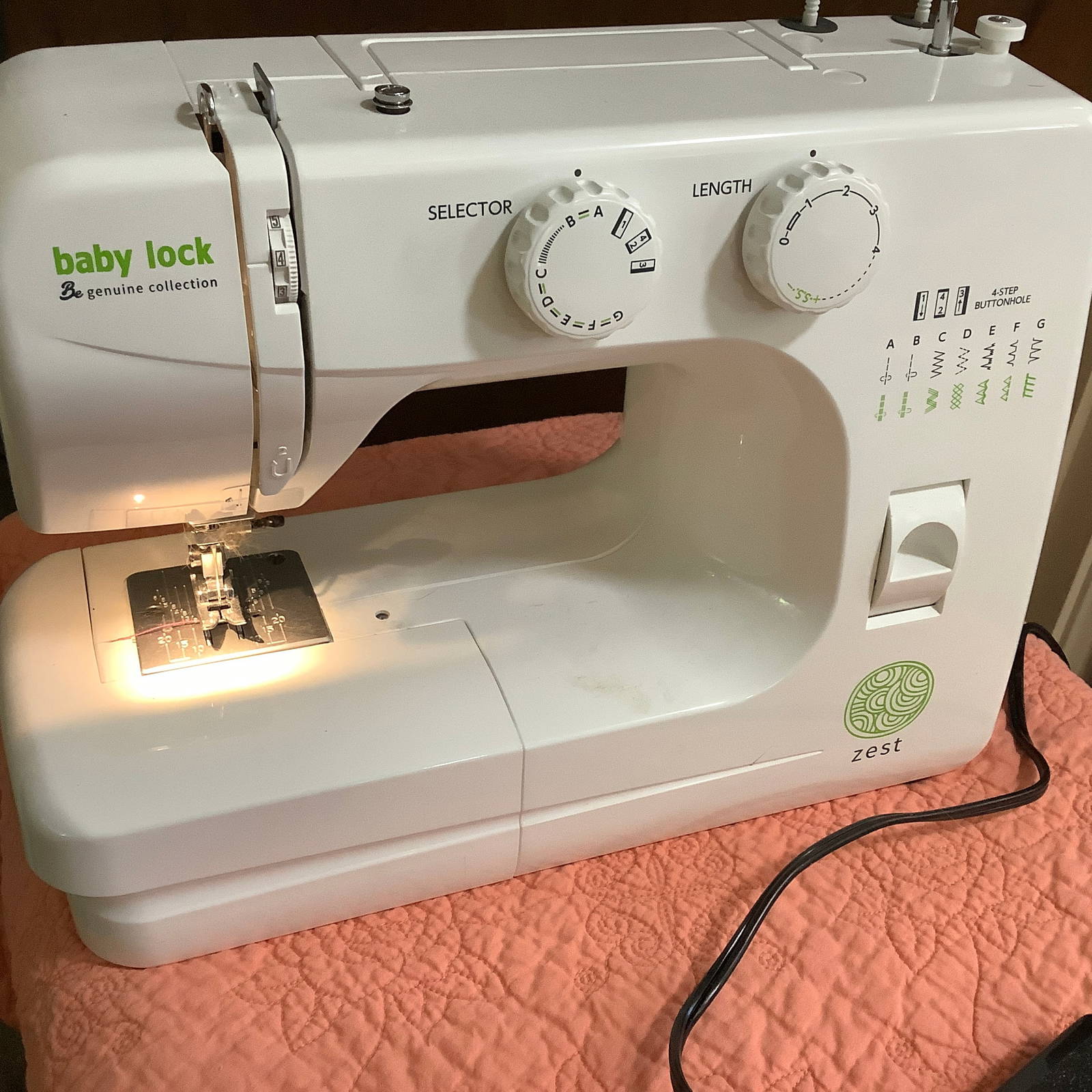 Baby Lock Zest Sewing Machine Model Bl15b - Jul 17, 2025 | Brass ...