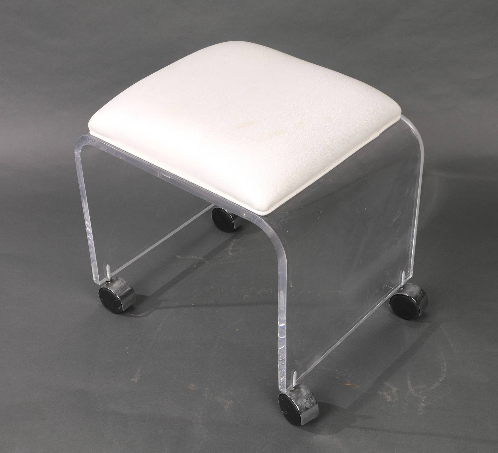 Eric Beauchamp Lucite Rolling Vanity Bench One Stop Plastic Shop Auction