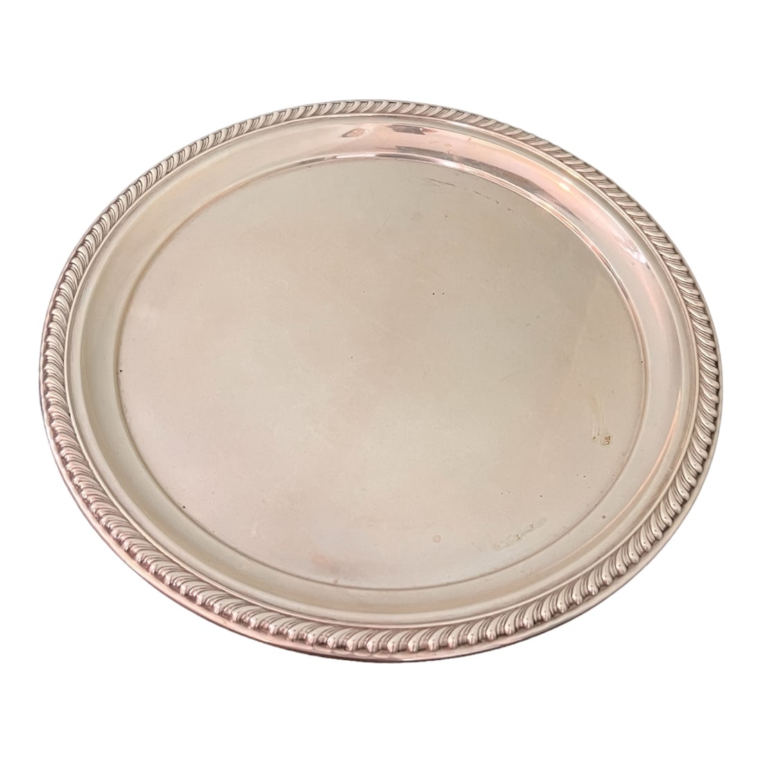 Sterling Silver Round Platter Tray International Gadroon Pattern Auction